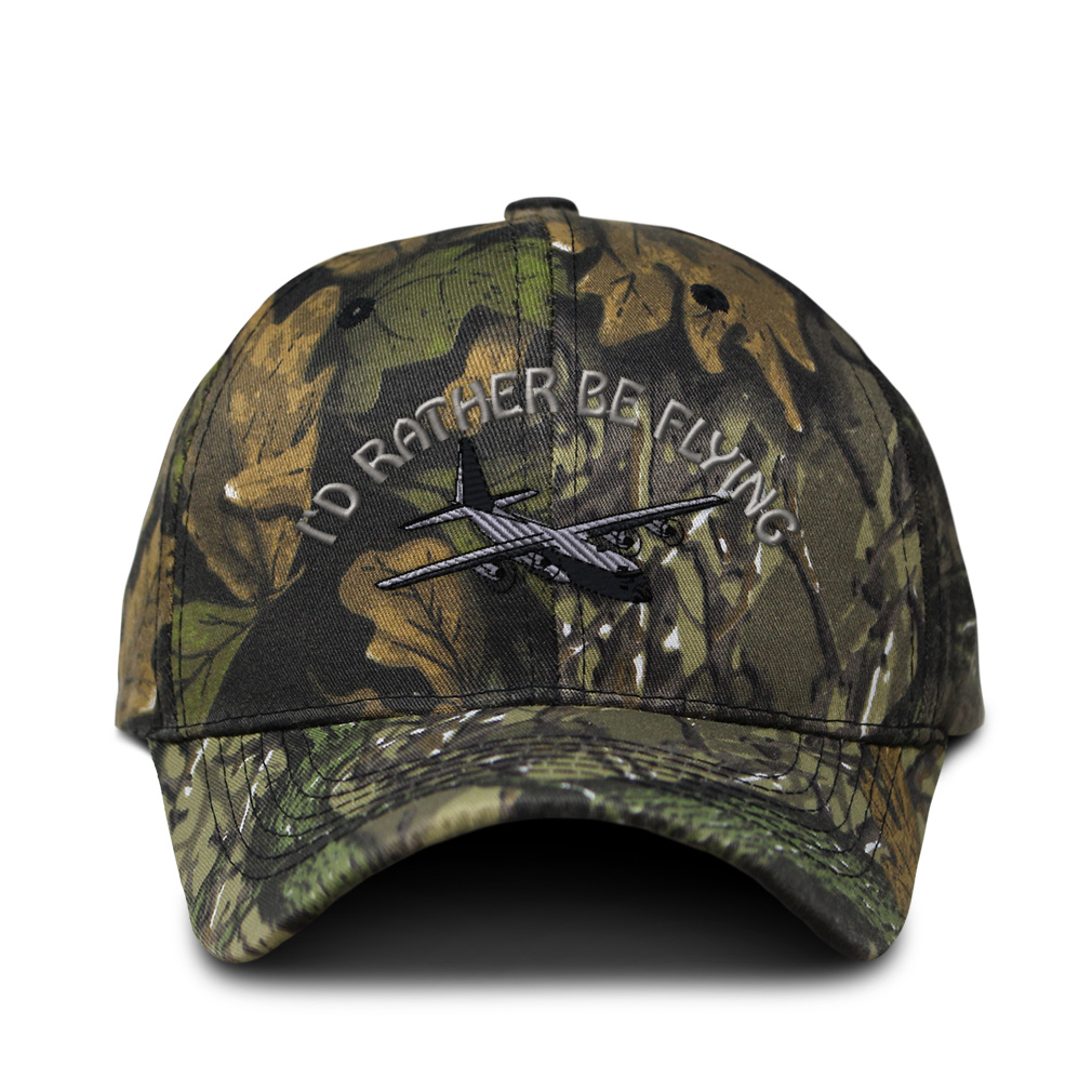 Camo Baseball Cap C-130 I'D Rather Be Flying Cotton Hunting Hats for ...