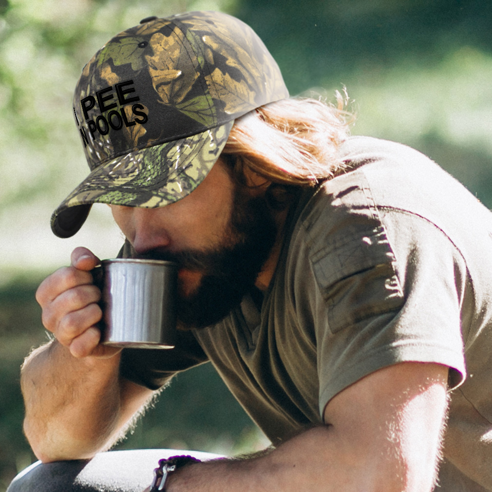 Camo Baseball Cap I Pee in Pools A Cotton Hunting Hats for Men Strap ...