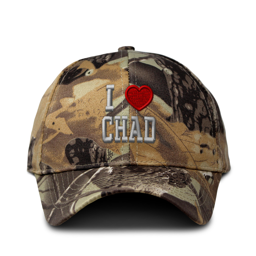 Camo Baseball Cap I Love Chad Cotton Hunting Dad Hats for Men & Women ...